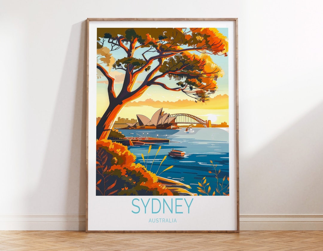 Sydney Travel Poster, Australia Poster, Sydney Travel Wall Art Poster ...