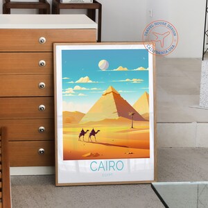 Cairo Egypt Pyramids Travel Poster, Cairo Egypt Pyramids Poster, Cairo ...