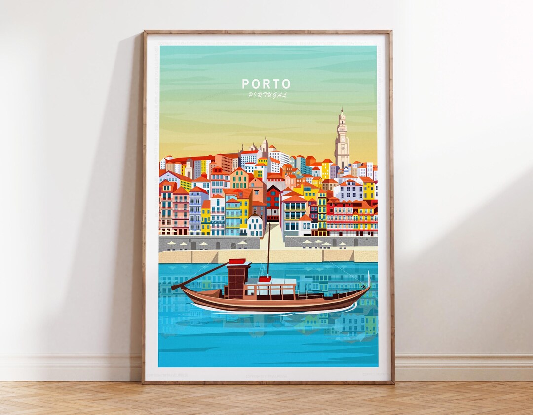 Porto City Wall Art, Portu Portugal Wall Art Print, Portu Travel Print ...