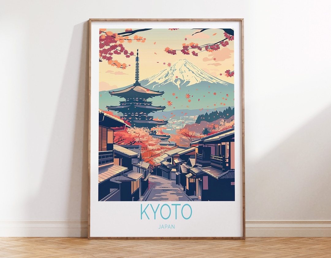 Kyoto Tokyo Travel Poster, Tokyo Poster, Kyoto Tokyo Wall Art Decor ...