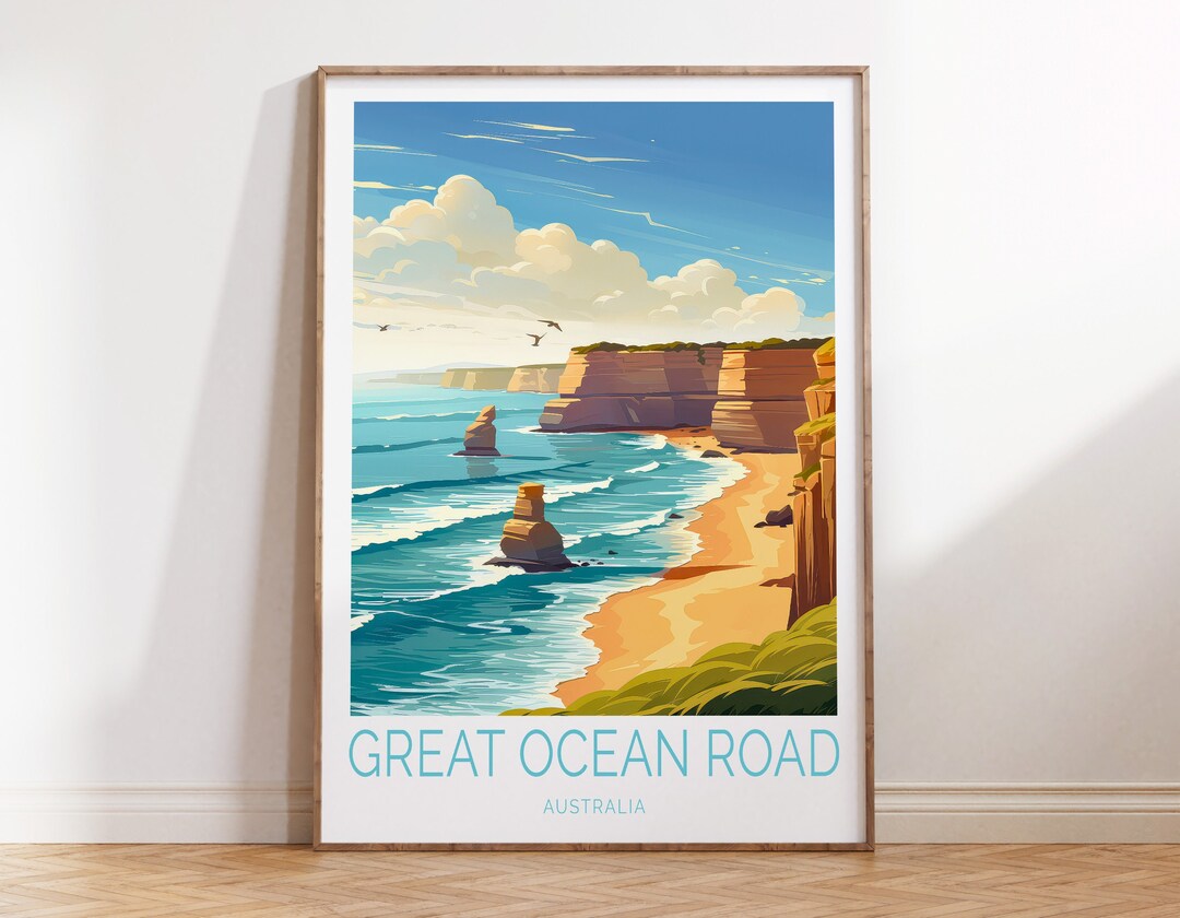 Great Ocean Road Travel Poster, Great Ocean Road Travel Wall Art ...