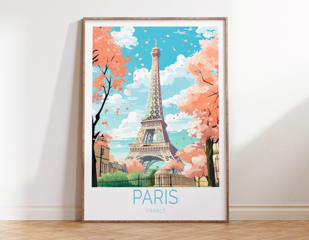 Paris Eiffel Tower France Travel Poster, Paris Eiffel Tower France ...