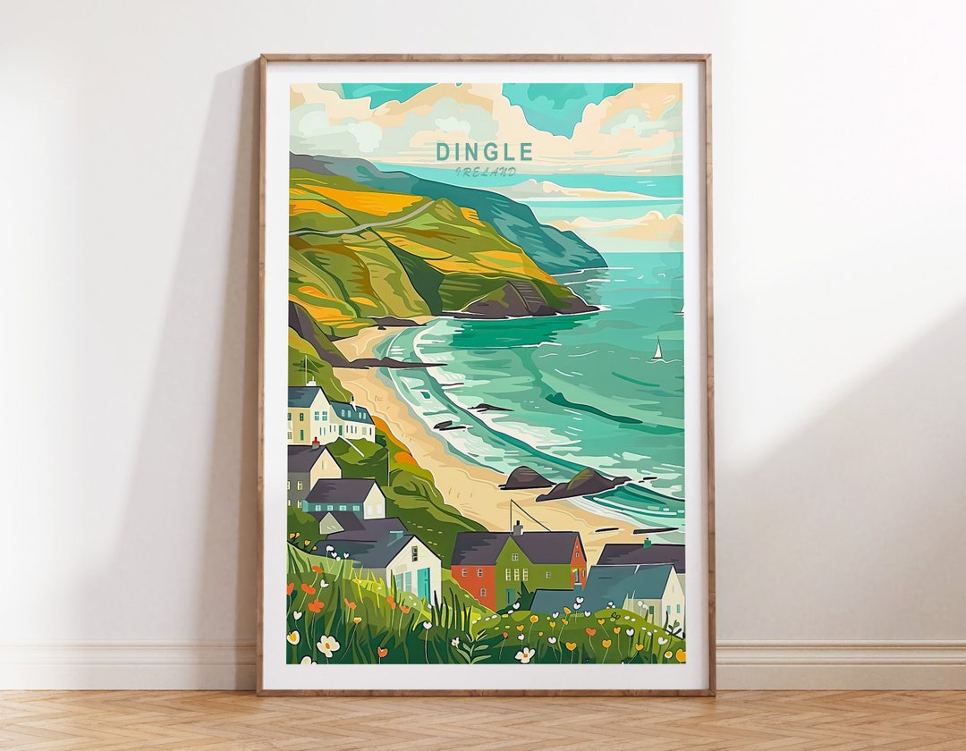 Dingle Travel Poster, Ireland Print, Dingle Ireland Wall Art, Dingle ...