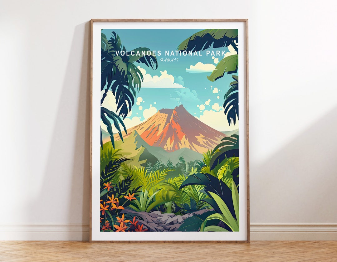 Volcanoes National Park Hawaii Poster, Volcanoes Hawaii Wall Art ...