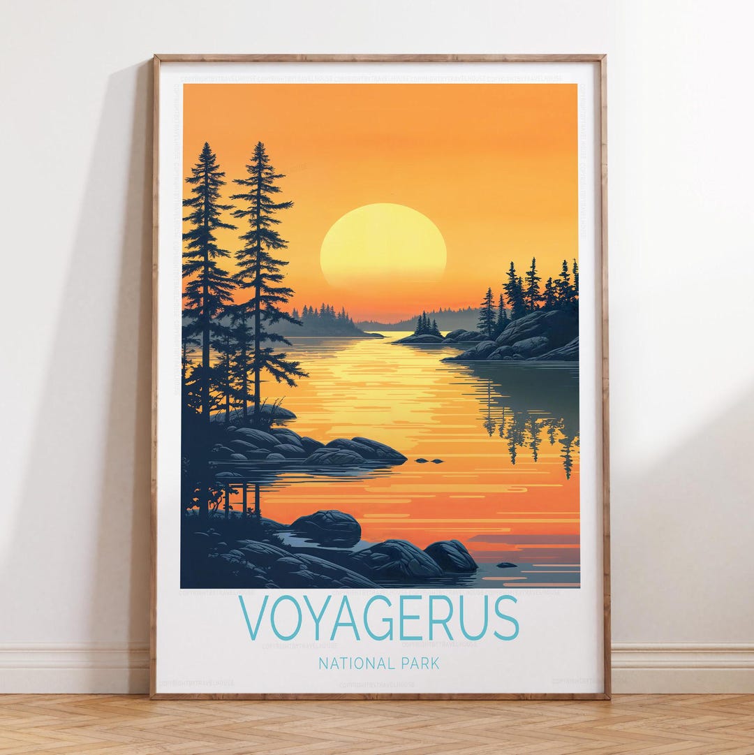 Voyageurs National Park Travel Print, Voyageurs Travel Poster, National ...