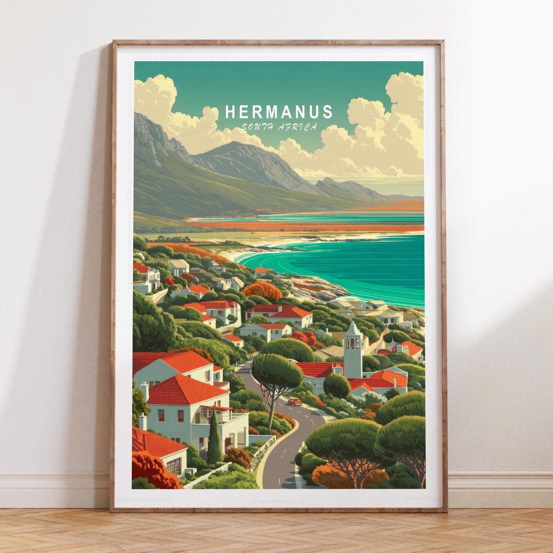 Hermanus South Africa Seaside, Coastal Hills and Bay, Scenic Travel ...