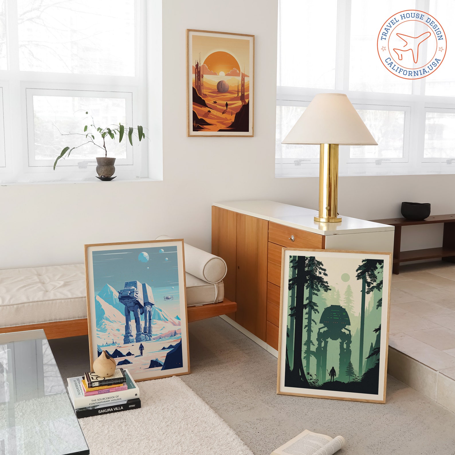 Endor Star Wars Minimalist Planet Poster, Star Wars Endor Travel Galaxy ...