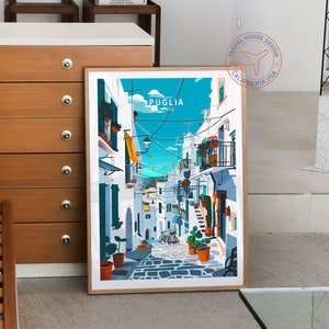 Puglia Travel Print, Italy Puglia Poster, Puglia Travel Wall Art, Home ...