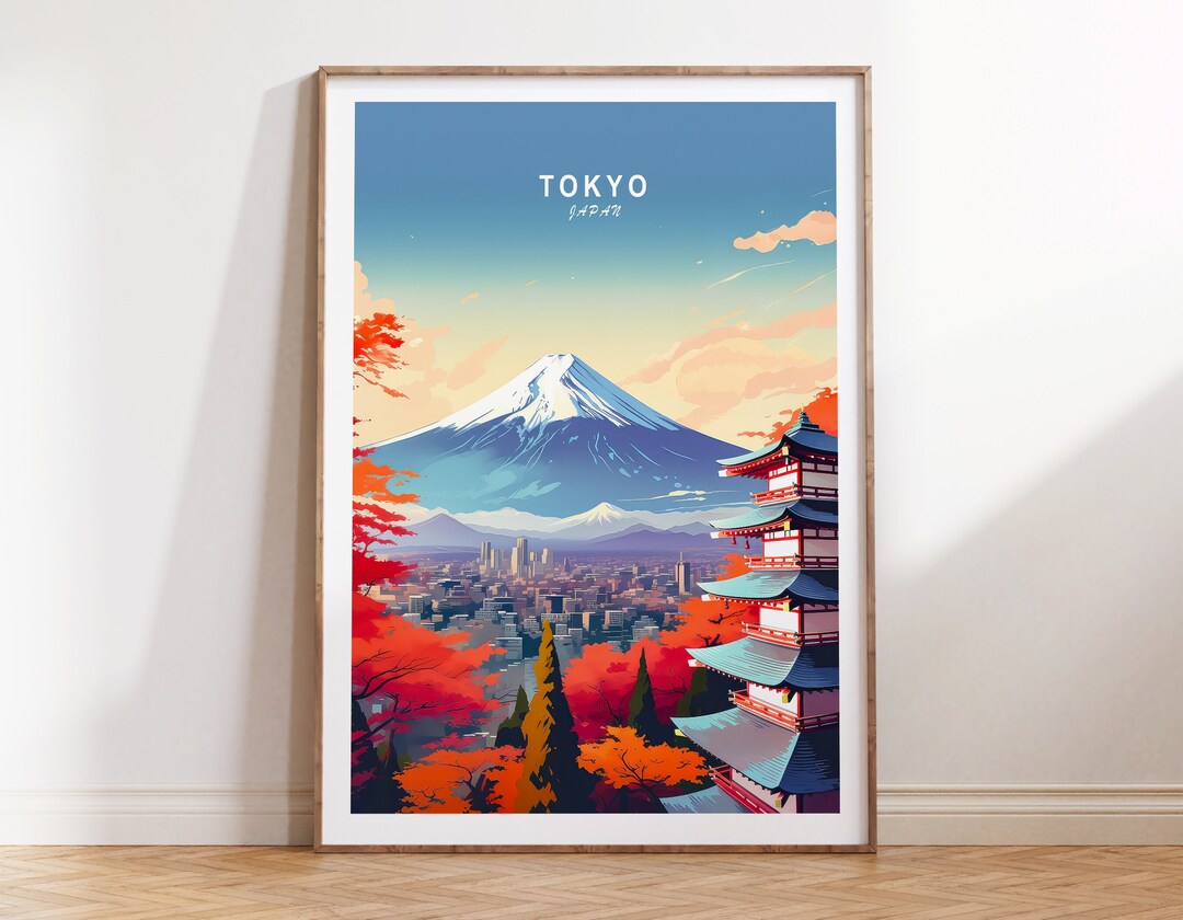 Tokyo Travel Poster, Tokyo Japan Travel Gift, Tokyo Wall Decor, Japan ...