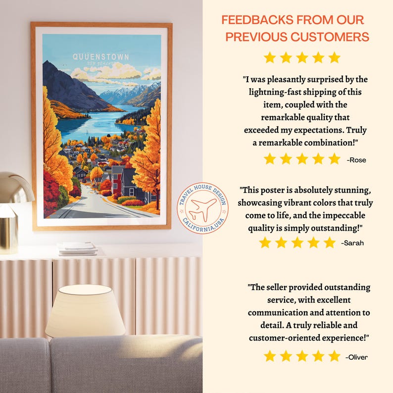 Queenstown Travel Print, New Zealand Queenstown Travel Poster, New ...