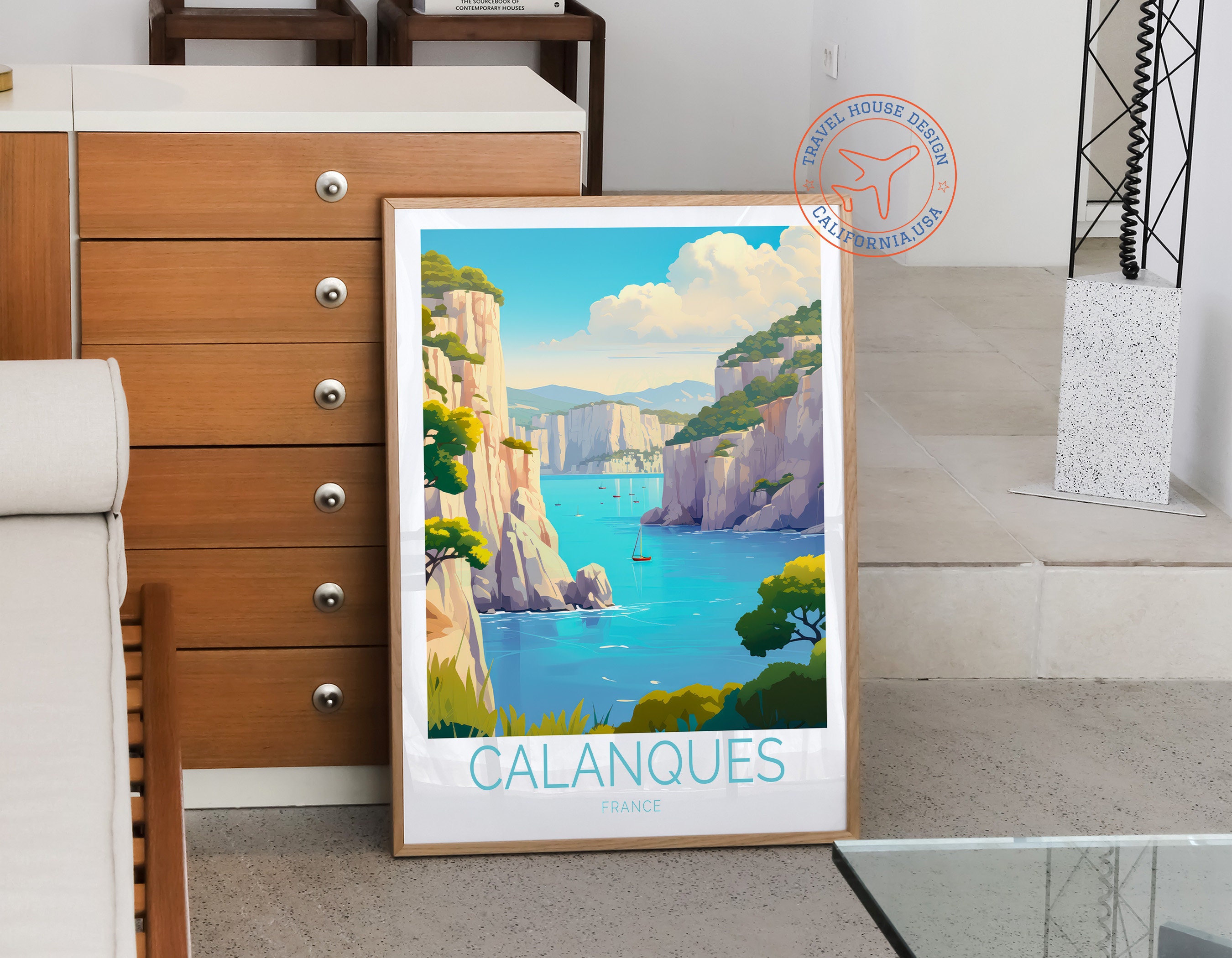 Calanques France Travel Poster France Travel Poster, Calanques Travel ...