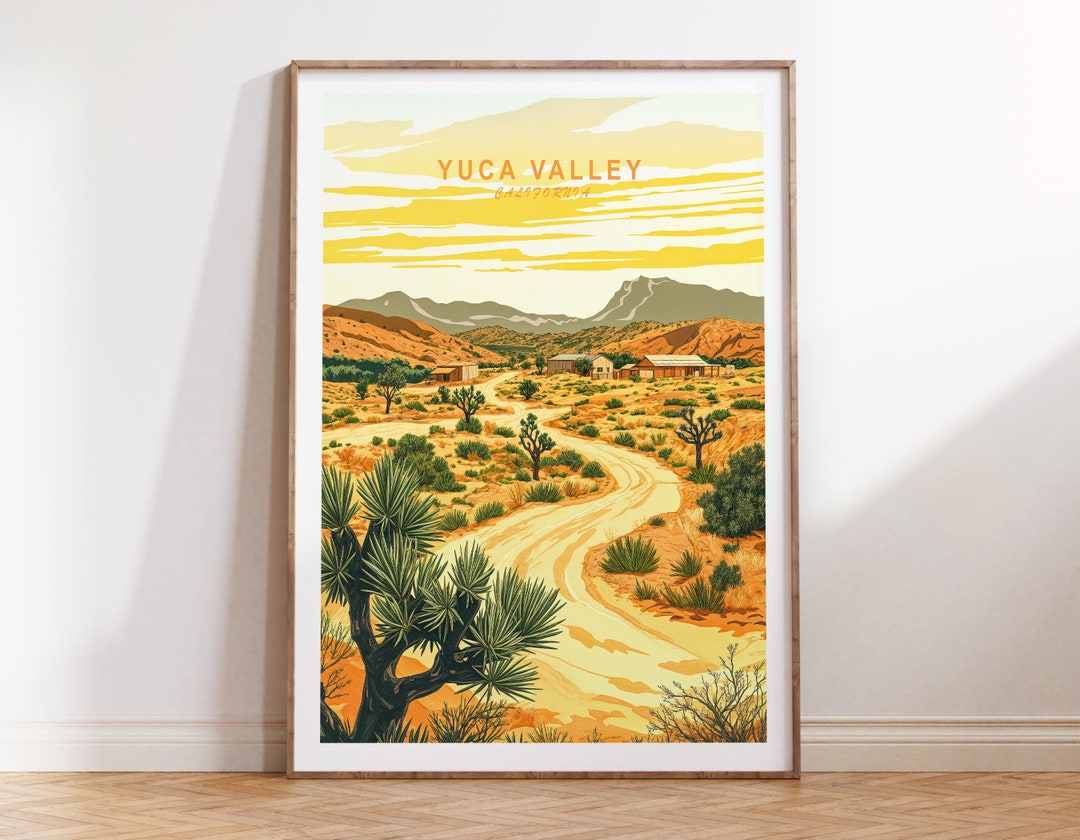Yucca Valley Travel Poster, Yucca Valley California Wall Art ...