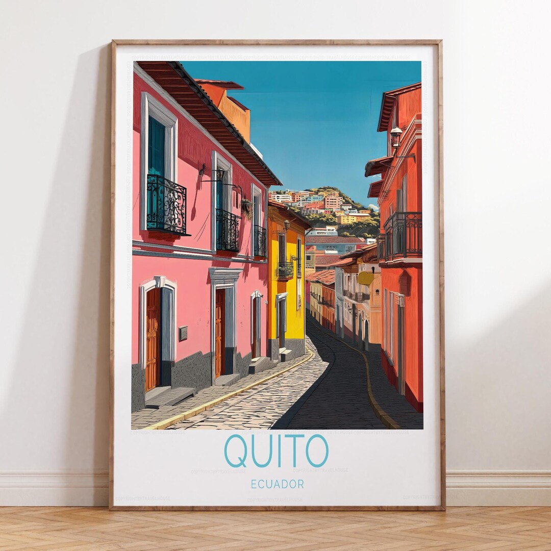 Quito Ecuador Travel Poster, Ecuador Wall Art Print, Quito Travel Print ...