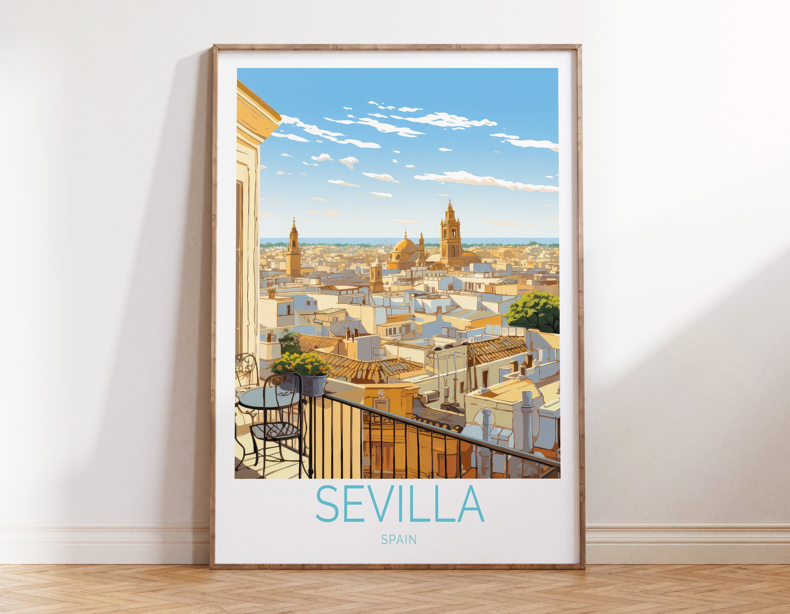 Sevilla Spain Travel Poster Spain Travel Poster, Sevilla Spain Poster ...