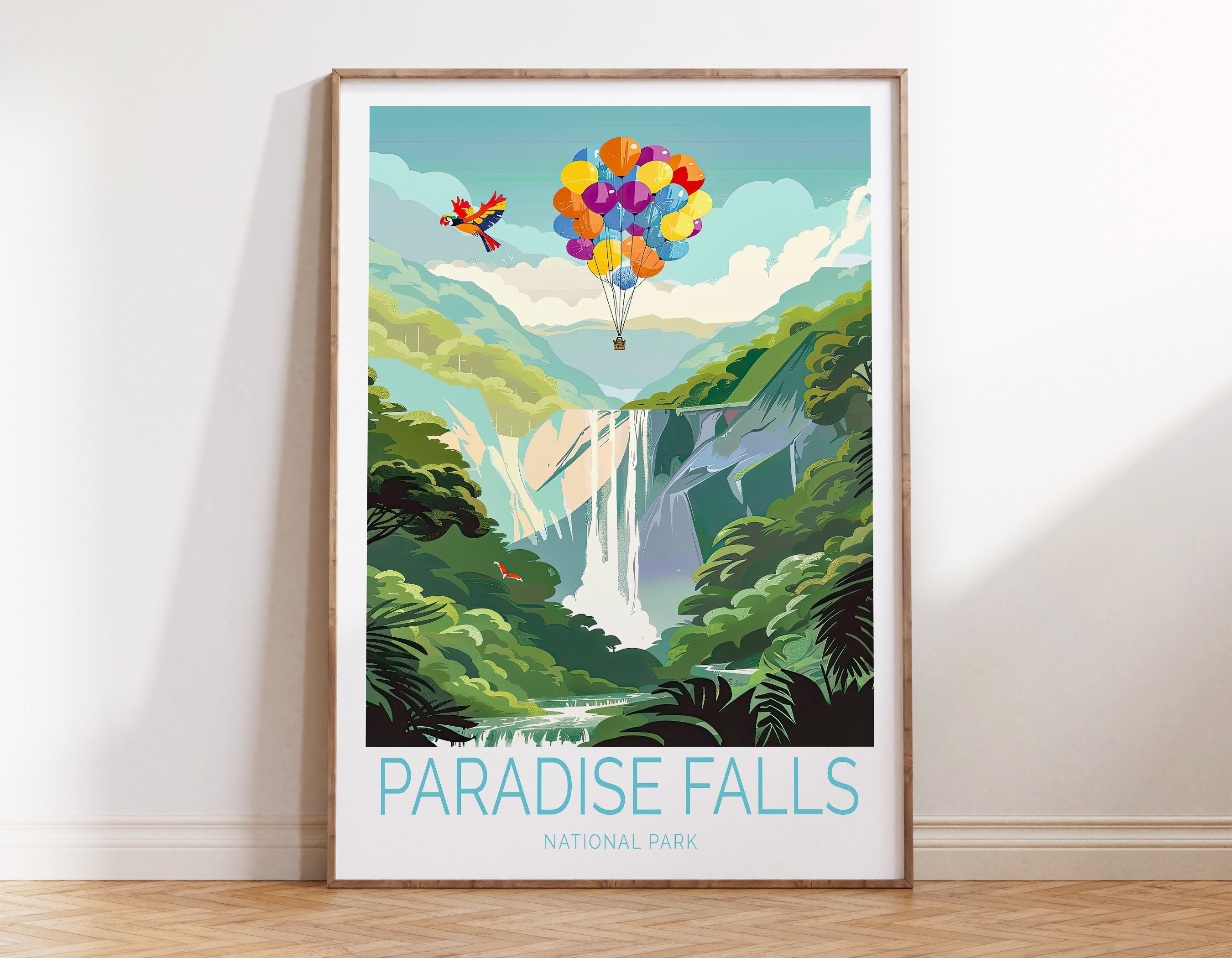 Paradise Falls National Park Travel Poster, up Movie Art Print, up ...