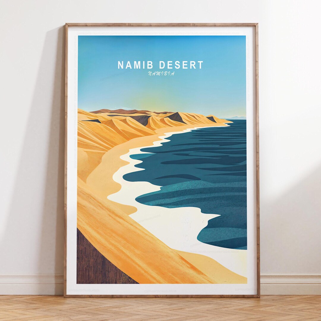 Namib Desert Africa Travel Wall Art, Namibian Travel Poster, Namib ...