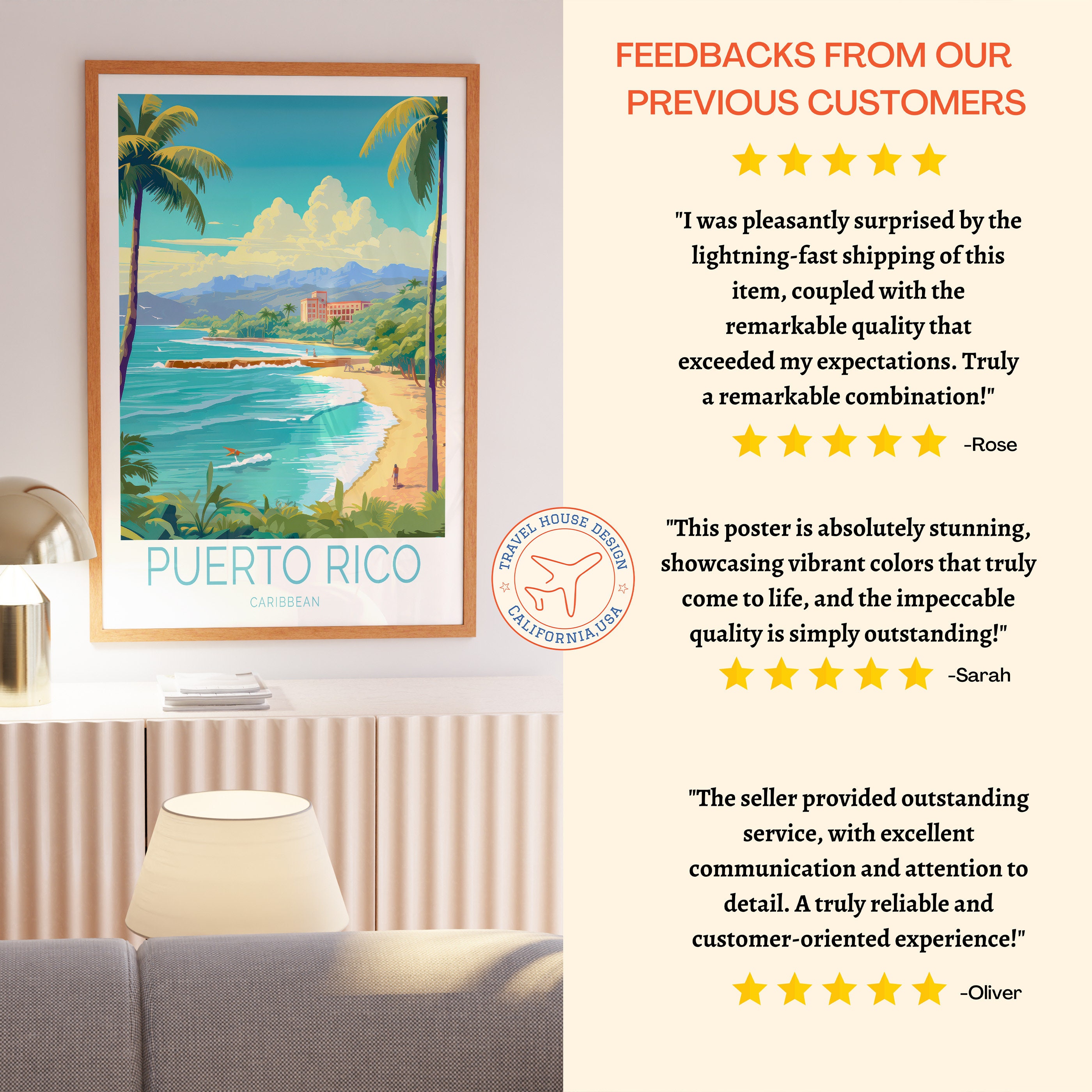 Puerto Rico Caribbean Travel Poster Puerto Rico Poster - Etsy