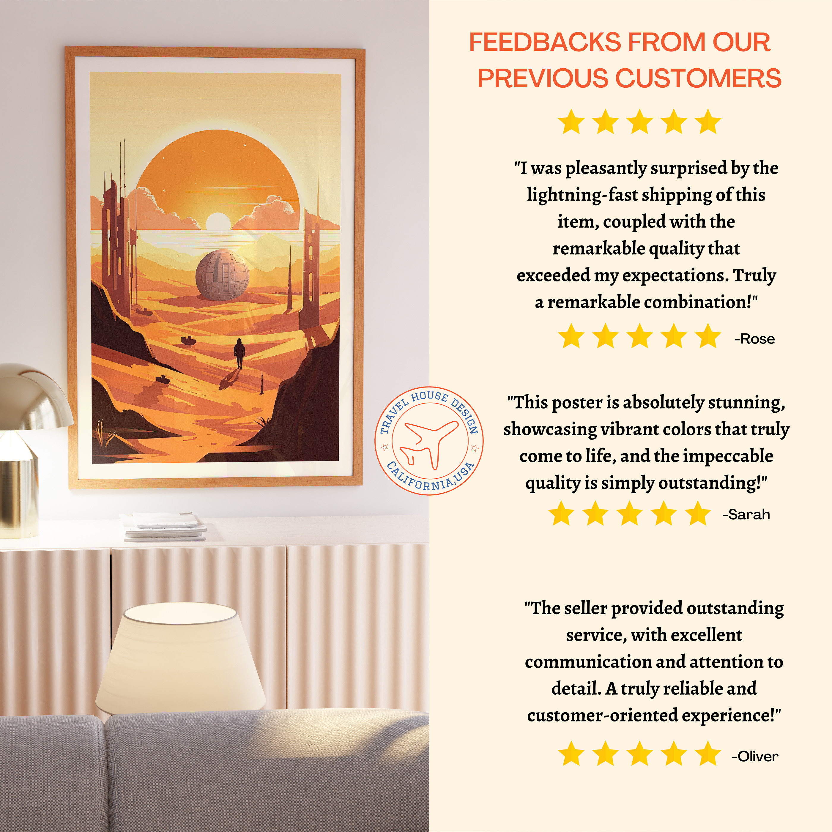 Tatooine Minimalist Star Wars Planet Poster, Star Wars Tatooine Travel Galaxy Wall Art, Hoth ...