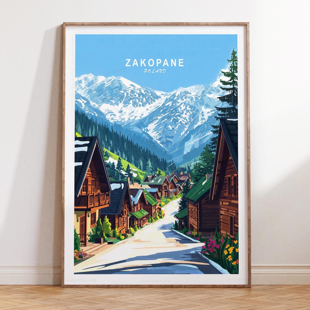 Zakopane Wall Art Print, Poland Travel Poster, Zakopane Poland Travel ...