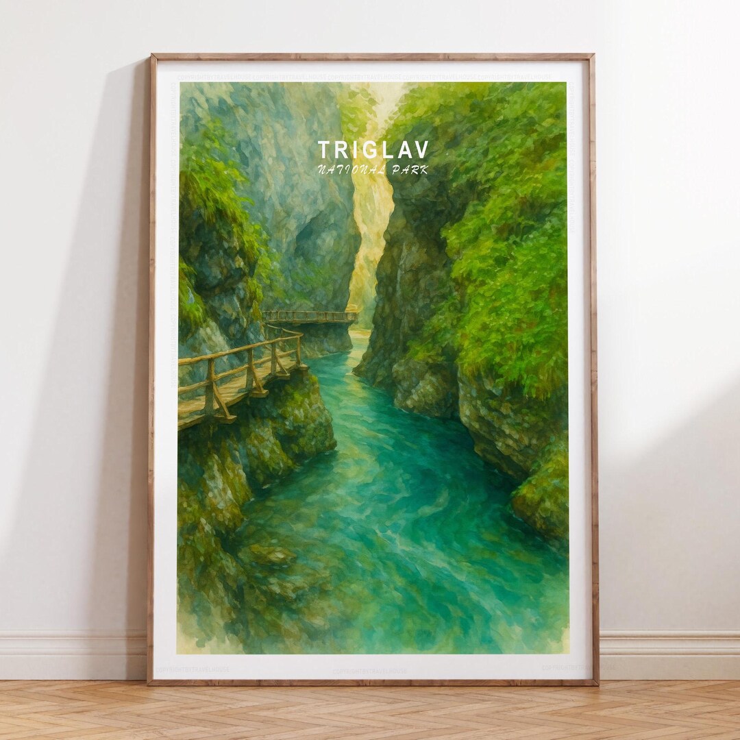 Triglav Watercolor Poster, Slovenia Wall Art Print, Triglav Travel ...
