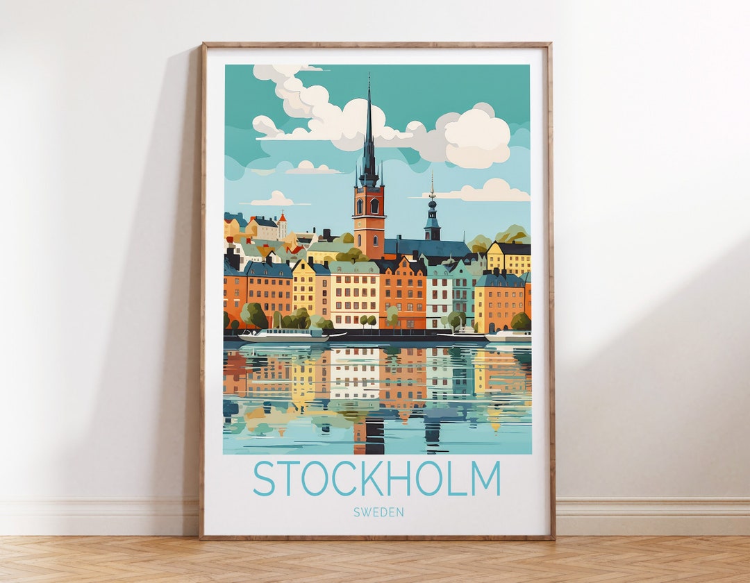 Stockholm Sweden Travel Poster, Stockholm Sweden Poster, Stockholm Sweden Travel Wall Art ...