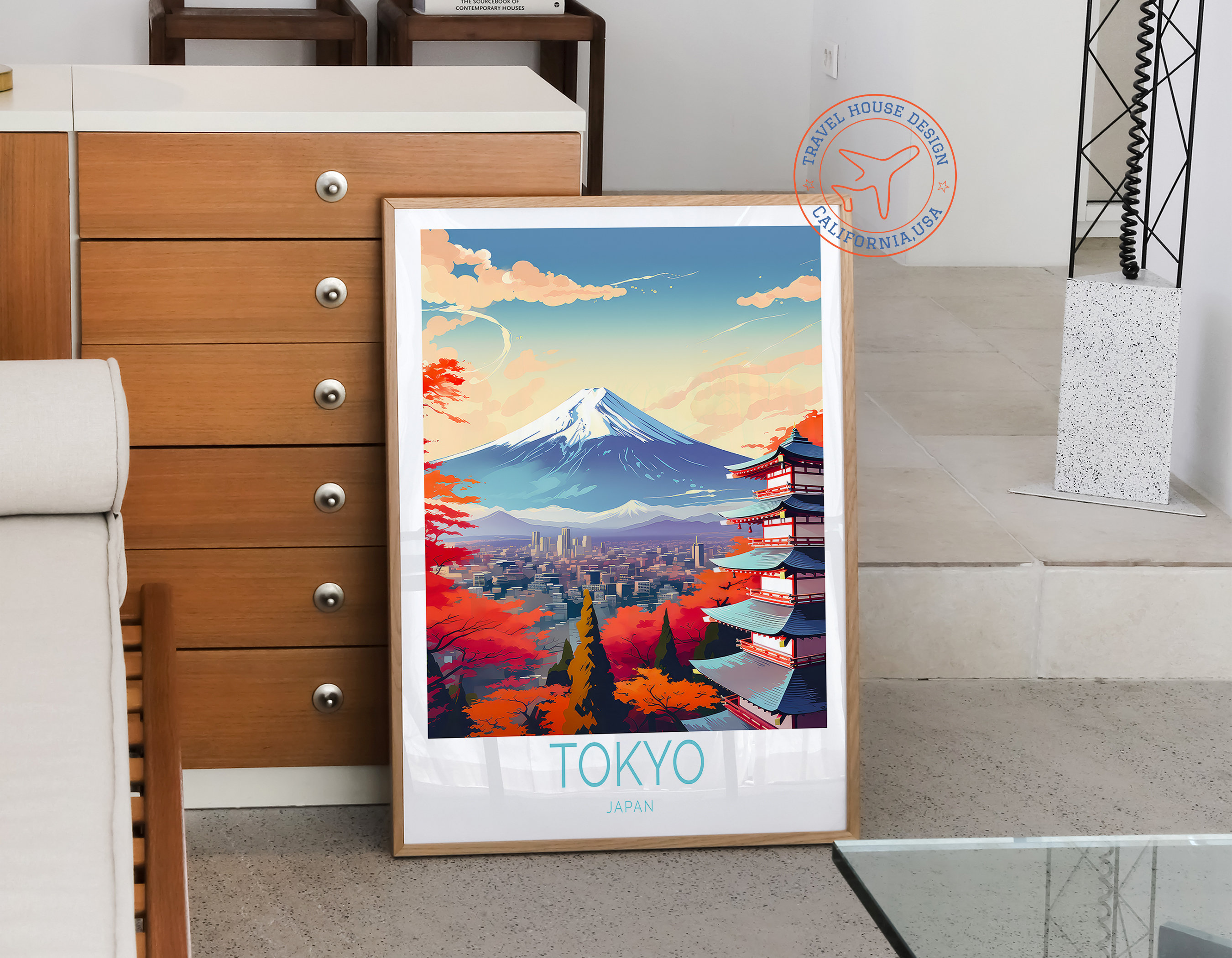 Tokyo Travel Poster, Tokyo Japan Poster Wall Art, Tokyo Japan Travel ...