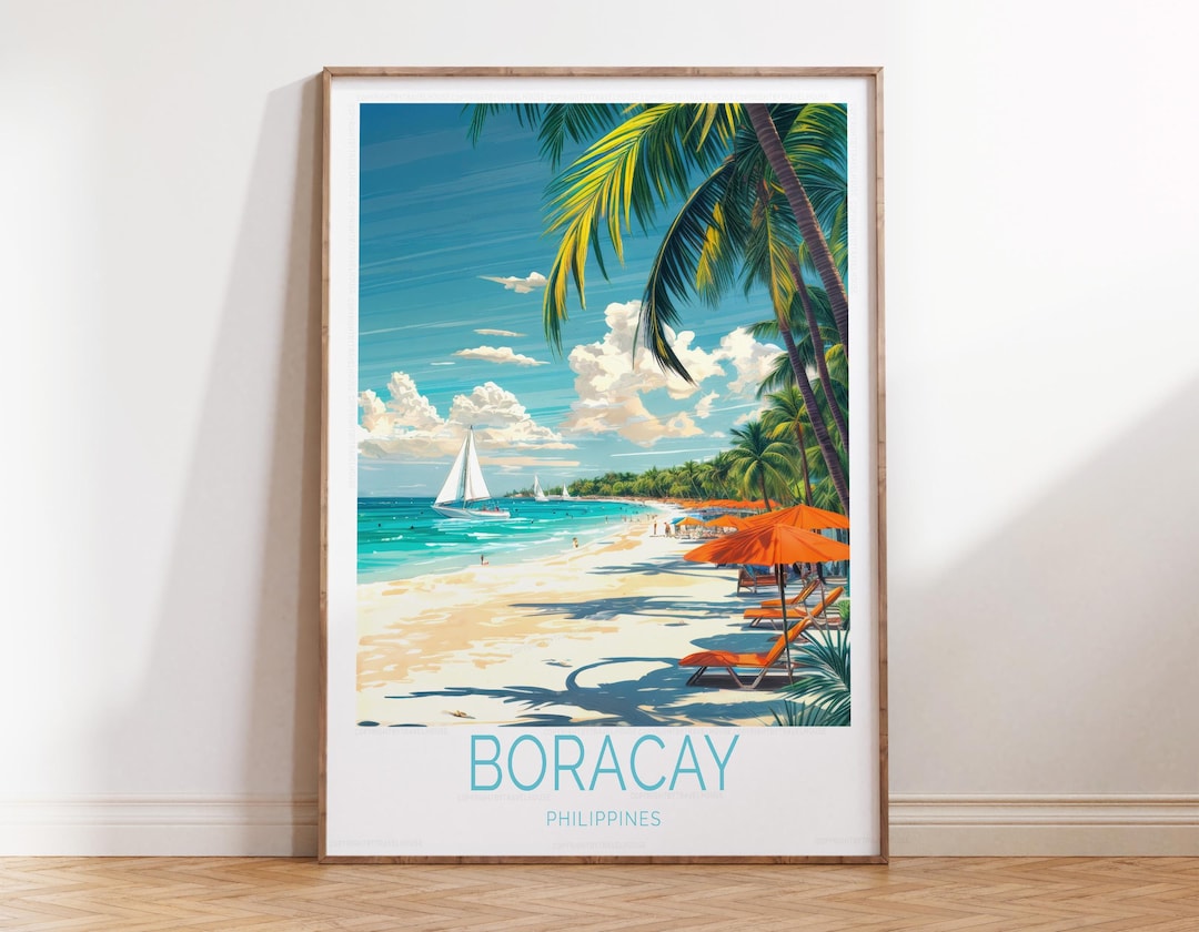 Boracay Island Poster, Boracay Philippines Travel Print, Philippines ...