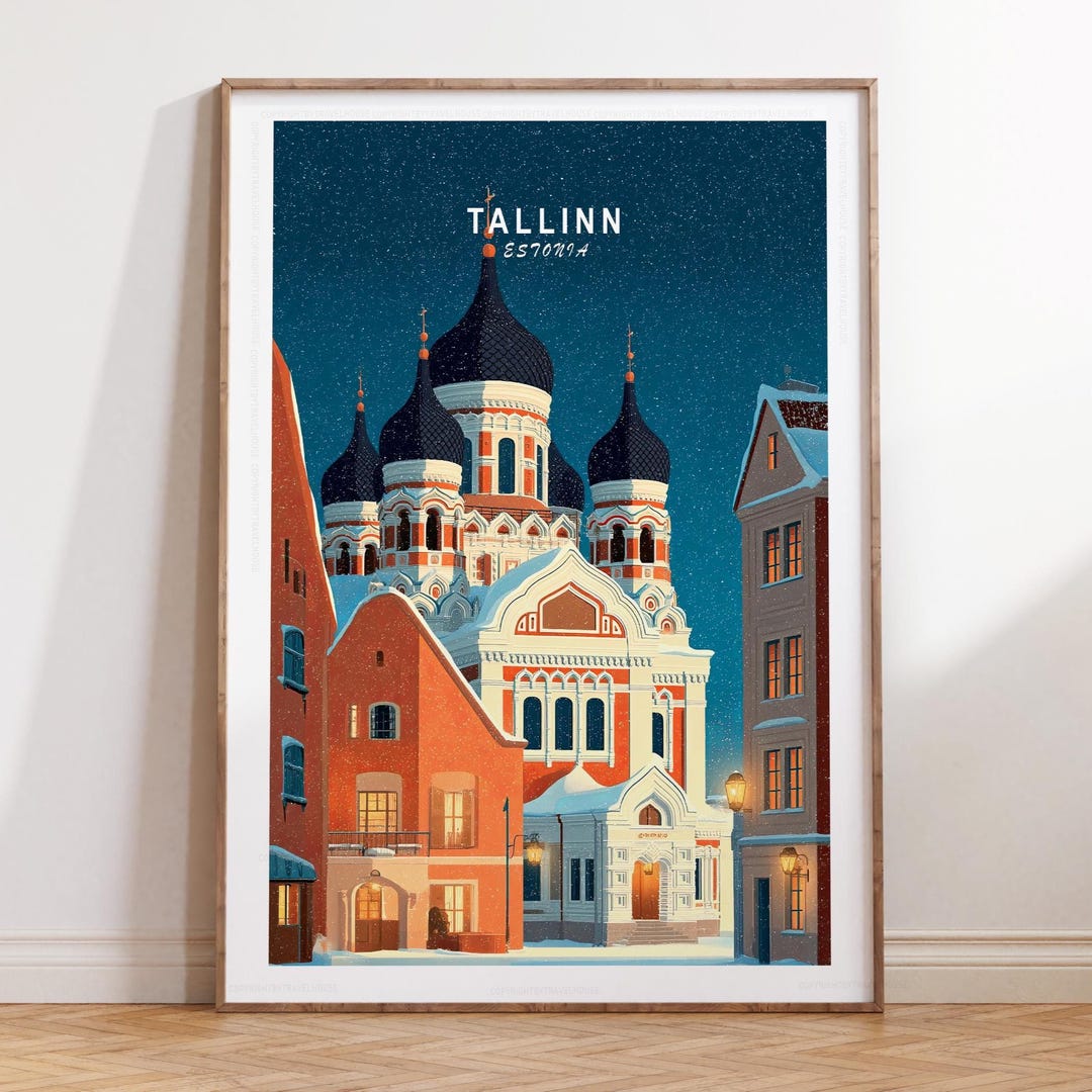 Tallinn Wall Art Print, Estonia Travel Print, Estonia Tallinn Travel ...