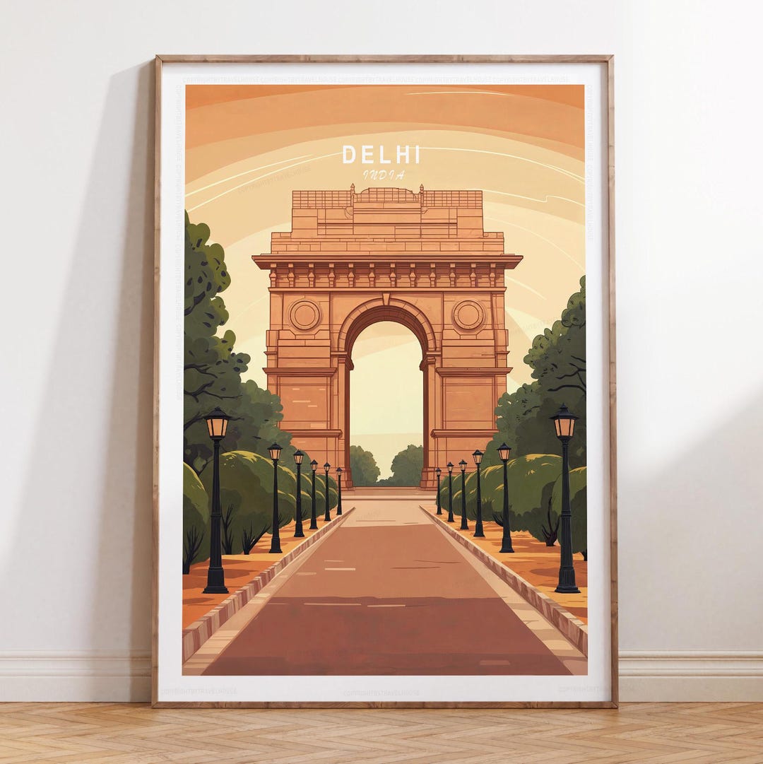 Delhi Wall Art Print, India Travel Poster, Delhi India Travel Print ...