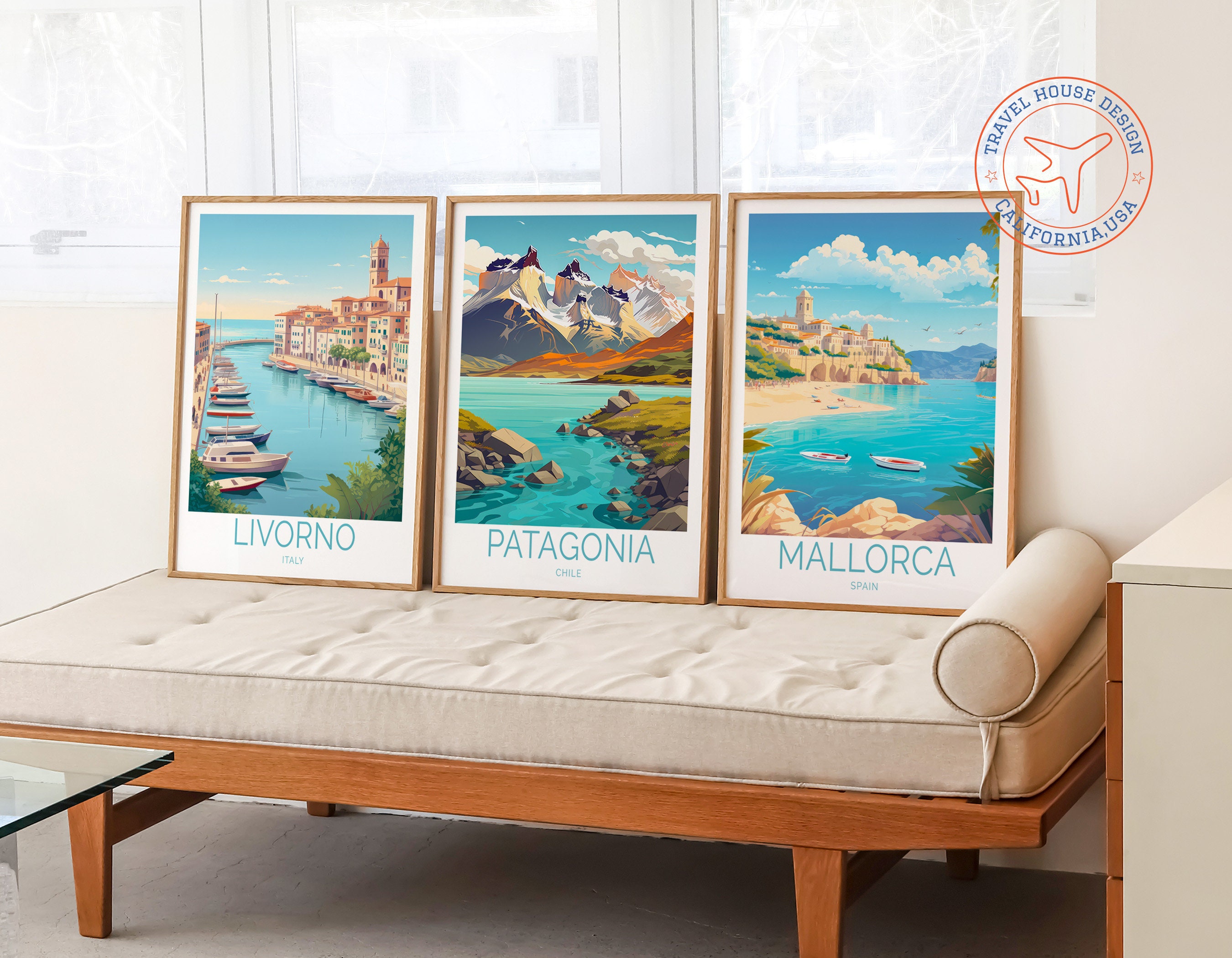 Patagonia Chile Travel Poster, Patagonia Chile Wall Art, Patagonia ...
