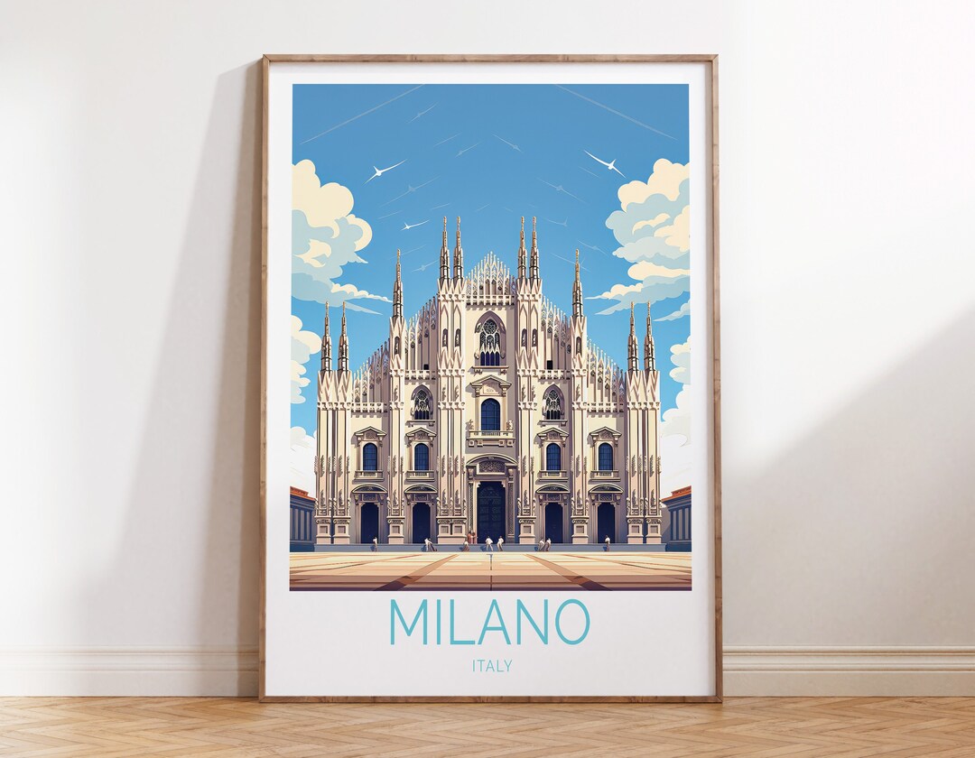 Milano Travel Poster Italy Travel Poster, Milano Travel Wall Art ...