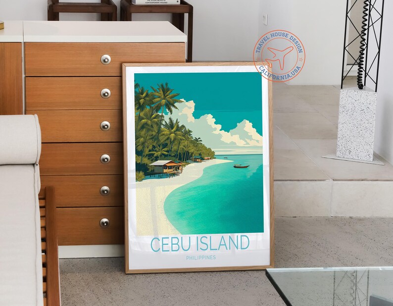 Cebu Island Philippines Travel Print, Cebu Island Travel Wall Art ...
