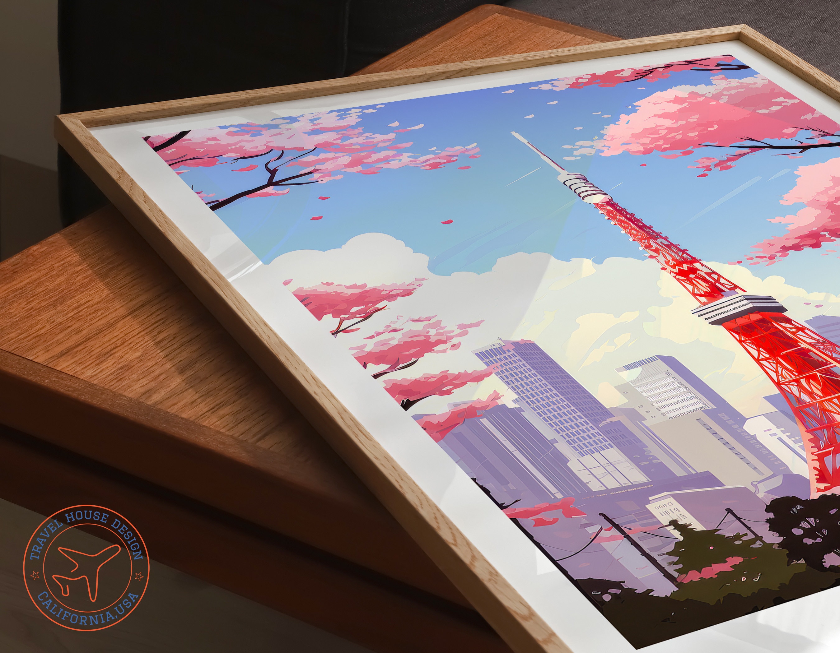 Tokyo Tower Japanese Travel Poster Tokyo Japan Poster Wall - Etsy