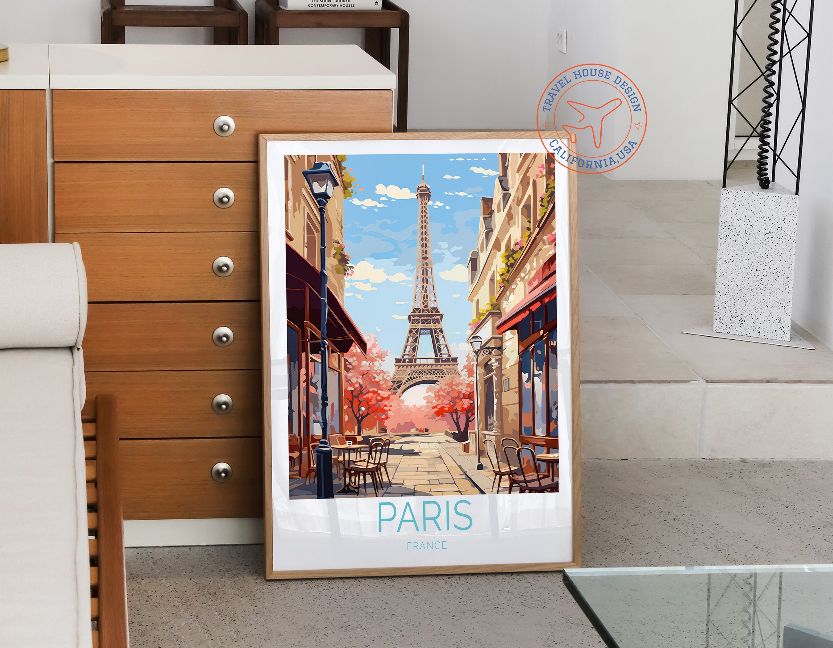 Paris France Travel Poster, Paris Eiffel Tower France Poster, Paris ...