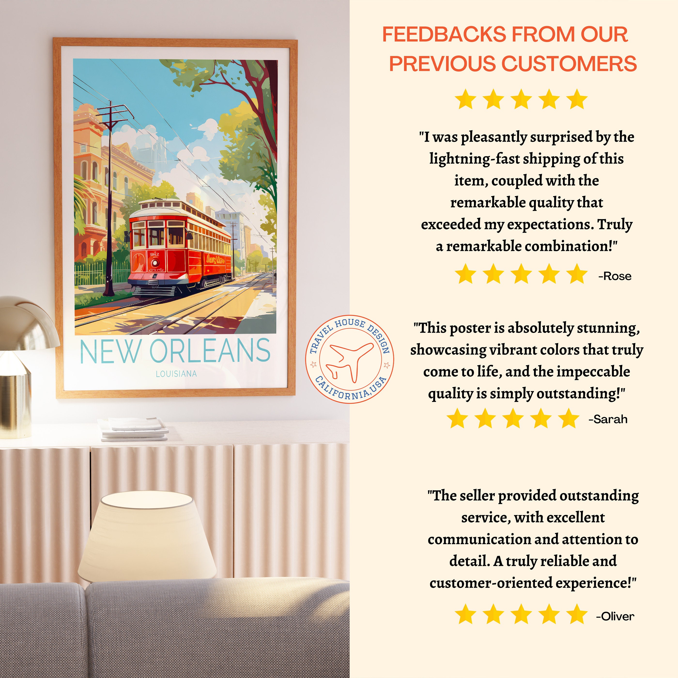 New Orleans Travel Poster, Louisiana Travel Poster, New Orleans Travel ...