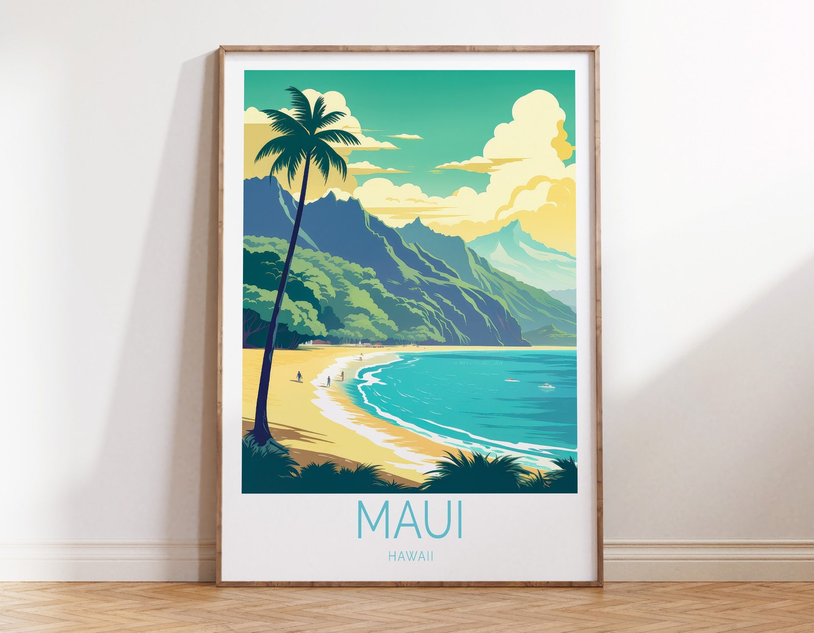 Maui Hawaii Travel Poster, Maui Hawaii Travel Wall Art, Maui Hawaii ...