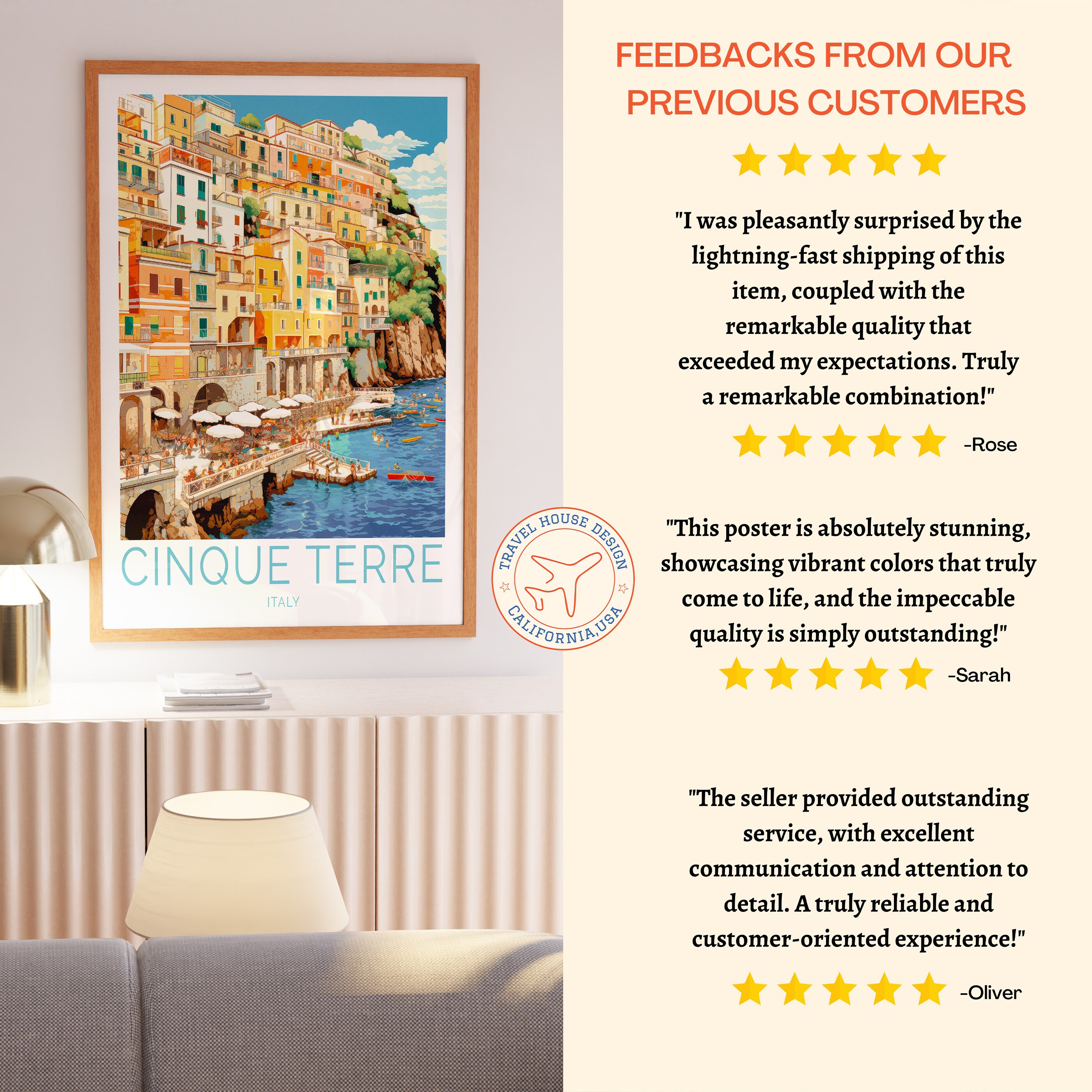 Cinque Terre Travel Poster Italy Travel Poster Cinque Terre - Etsy
