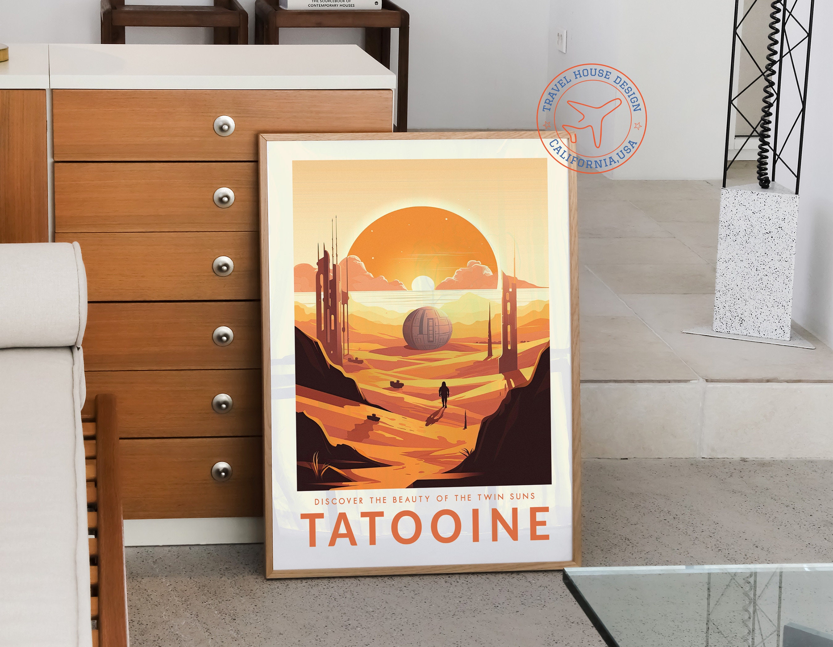 NEW, Set of 4, Star Wars Planets Poster, Star Wars Tatooine Travel ...