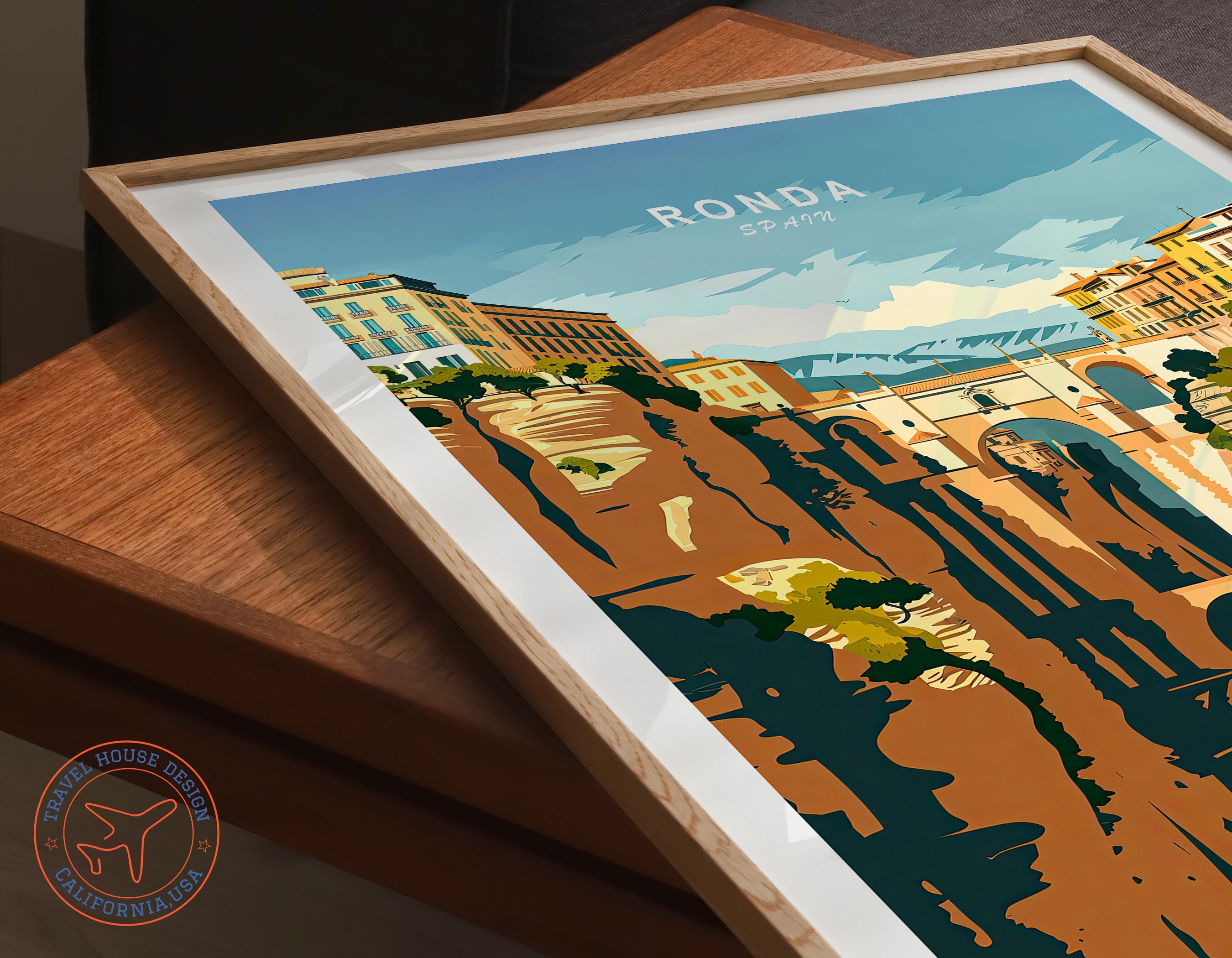 Ronda Spain Poster, Spain Travel Wall Art, Bridge Ronda Poster, Spain ...