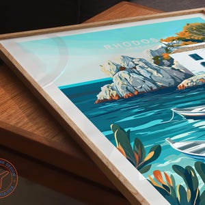 Rhodos Wall Art Print, Greece Travel Print, Rhodos Greece Travel Poster ...