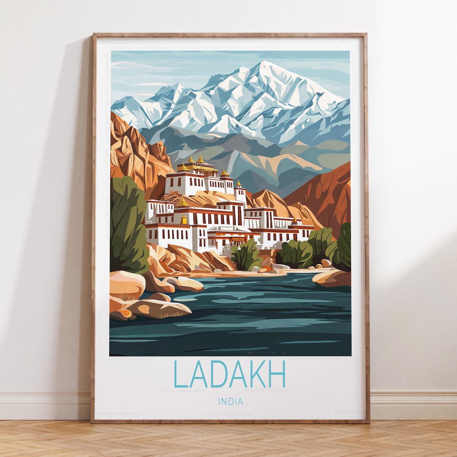 Ladakh India Travel Poster, India Travel Wall Art Print, Ladakh Travel ...