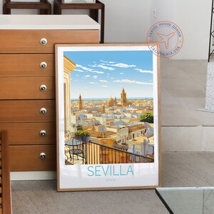Sevilla Spain Travel Poster Spain Travel Poster, Sevilla Spain Poster ...