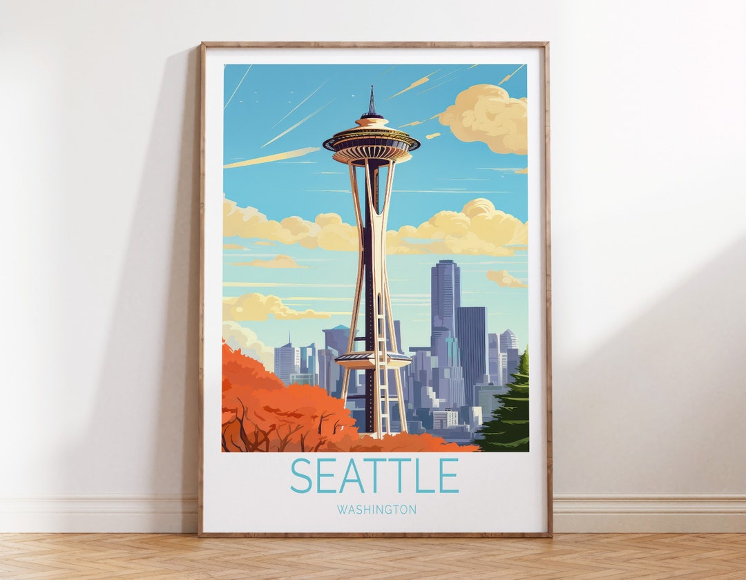 Seattle Travel Poster, Seattle USA Poster, Seattle Print, Seattle ...