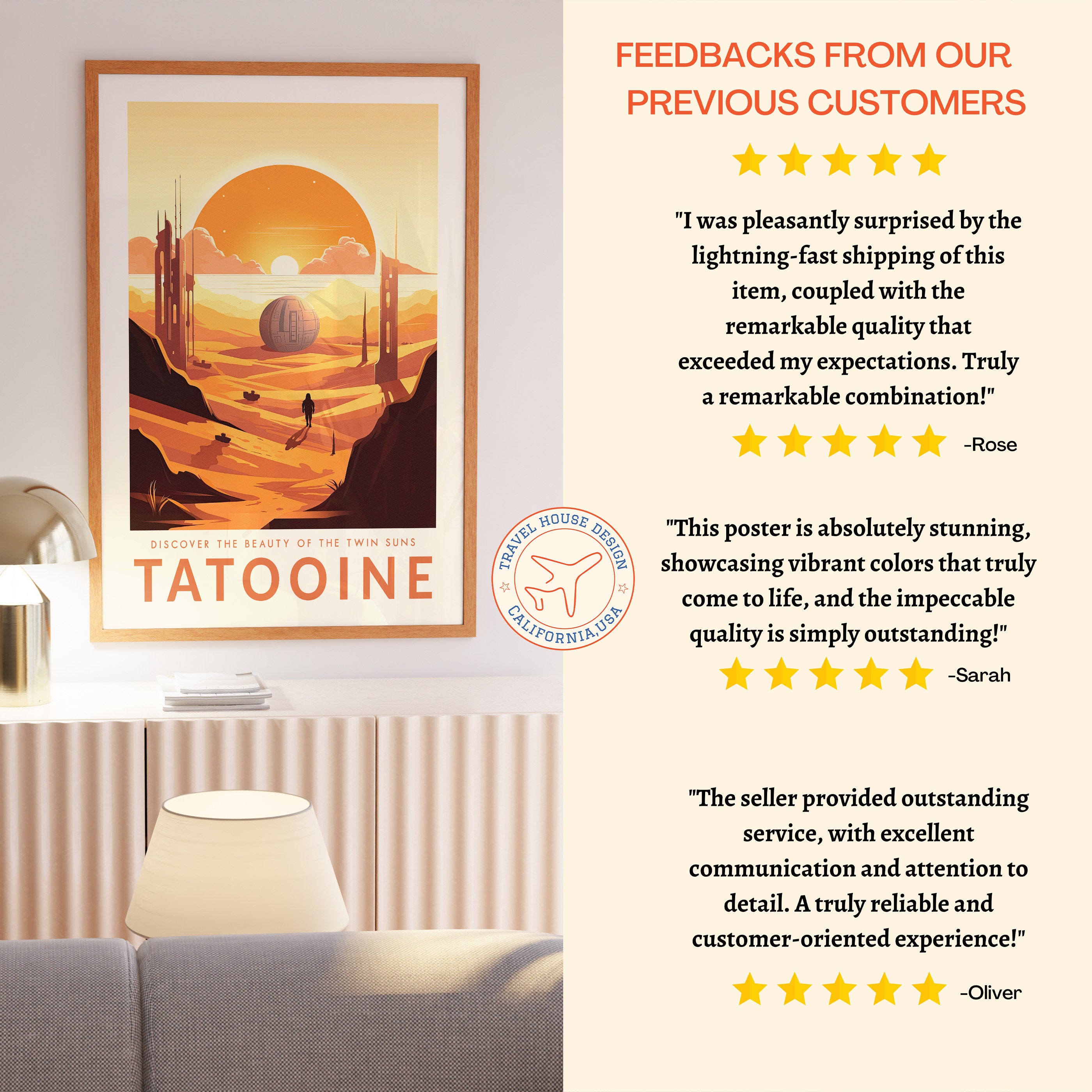 NEW Set of 4 Star Wars Planets Poster Star Wars Tatooine - Etsy