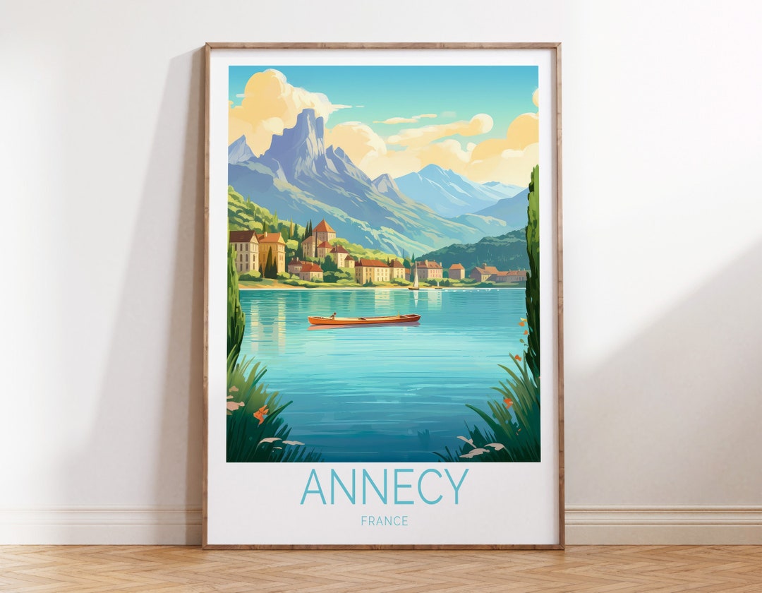 Annecy France Travel Poster, Annecy France Poster, Annecy France Travel ...