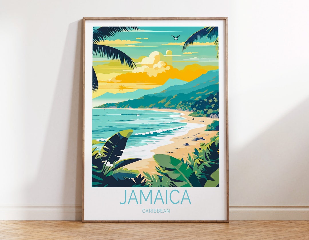 Jamaica Caribbean Travel Print, Jamaica Poster, Jamaica Island Poster ...