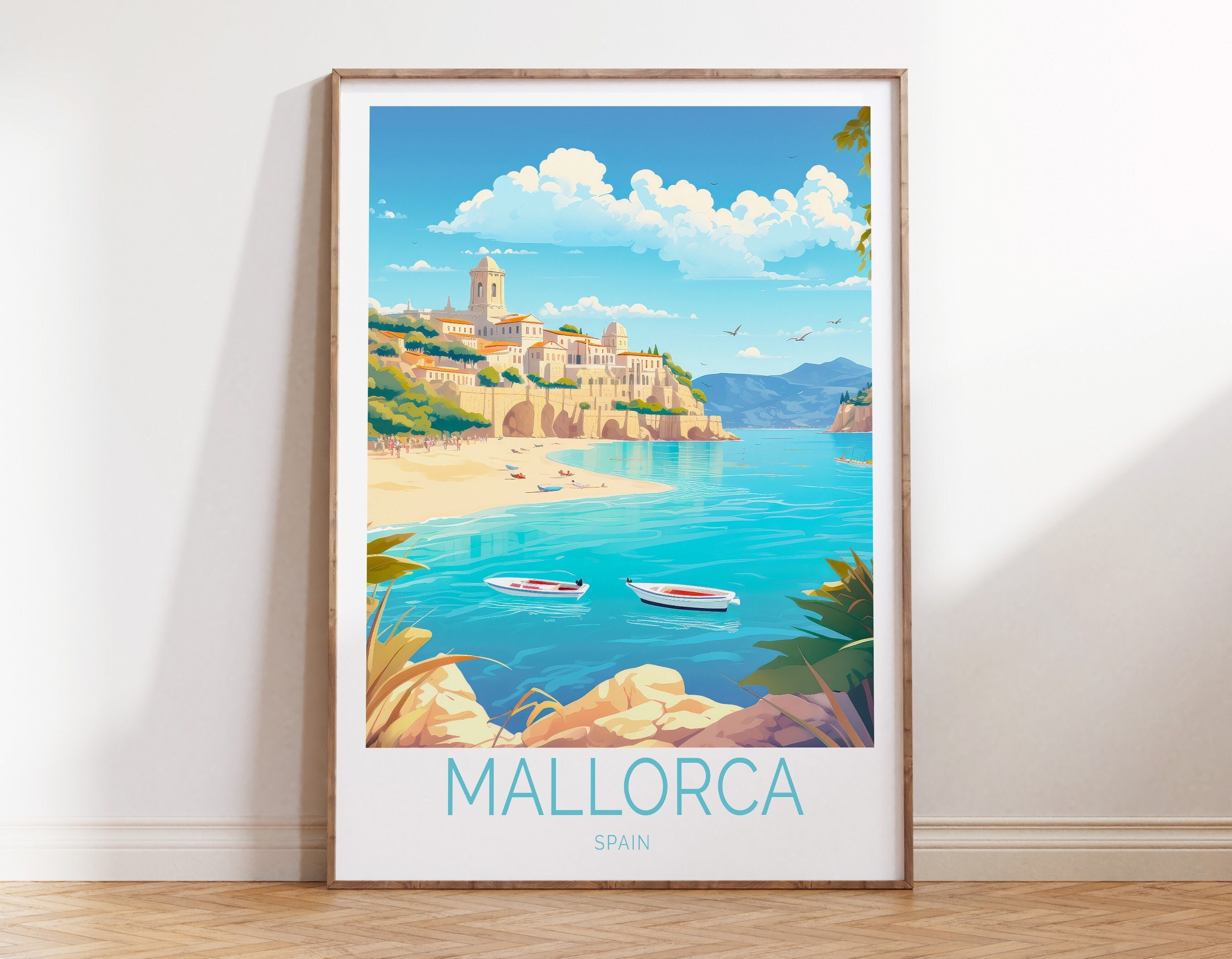 Mallorca Spain Travel Poster, Mallorca Spain Poster Wall Art, Mallorca ...
