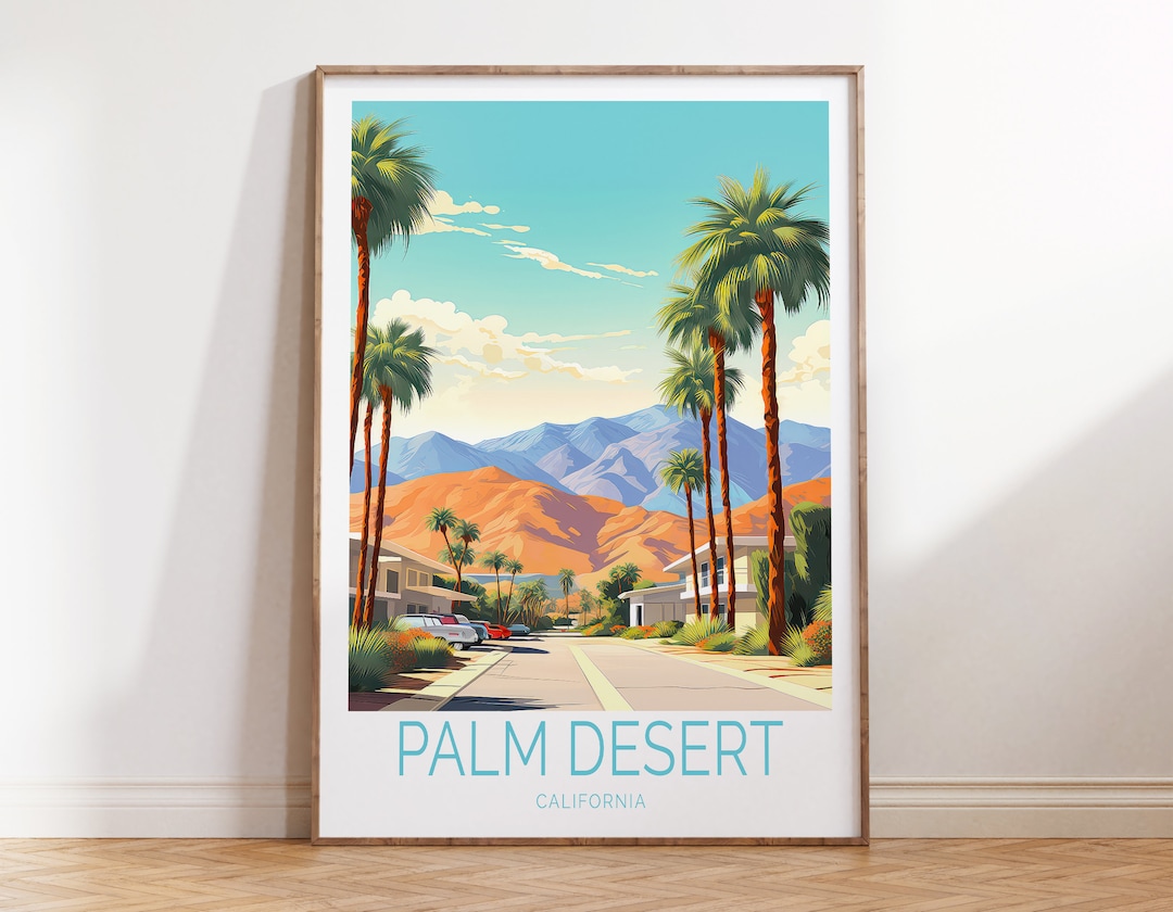 Palm Desert Travel Poster, California Travel Print, Palm Desert Wall ...