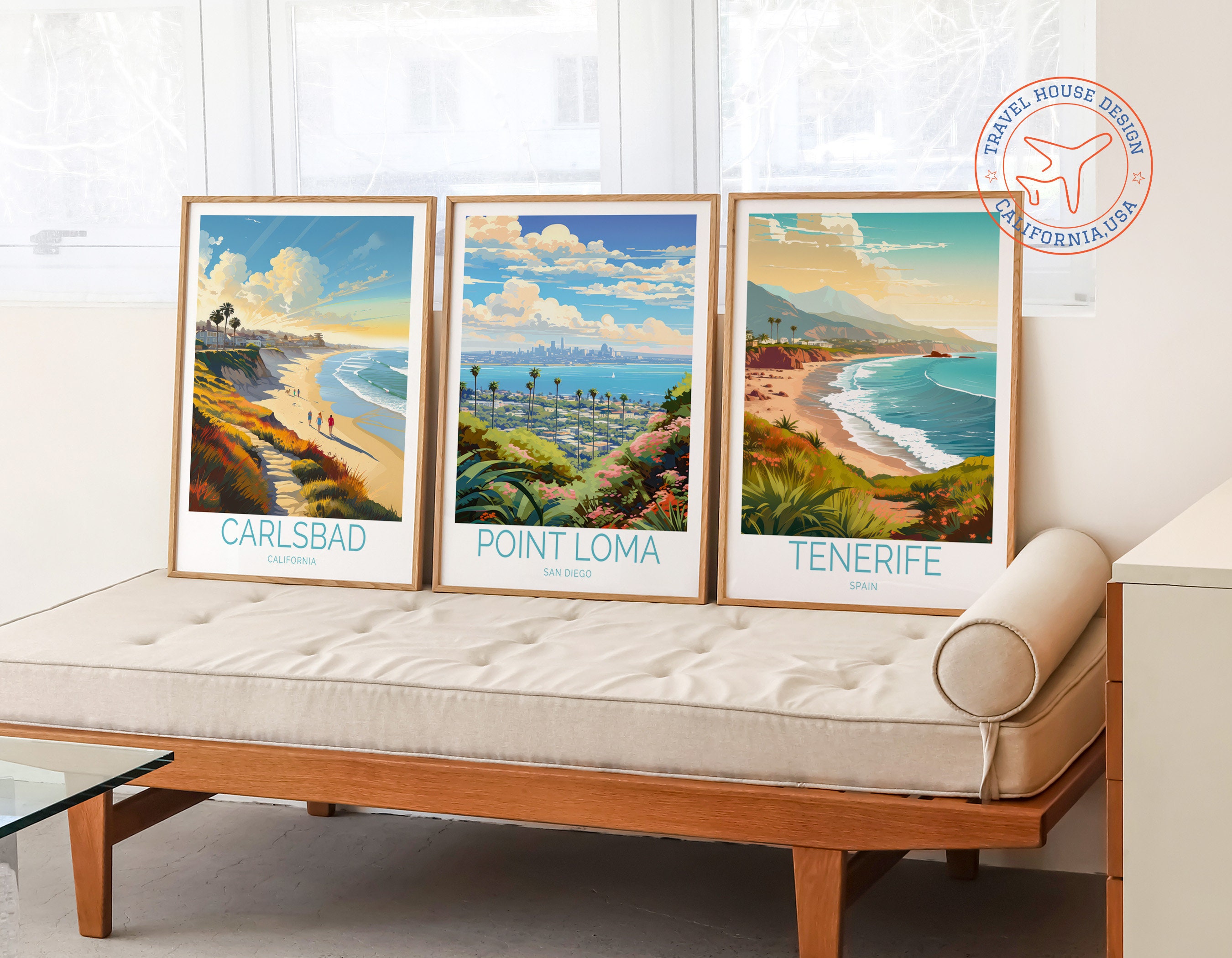 Point Loma Travel Poster California Travel Poster, Point Loma San Diego ...