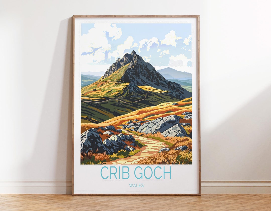 Crib Goch Mountain Print, Snowdonia National Park Wall Art, Wales ...